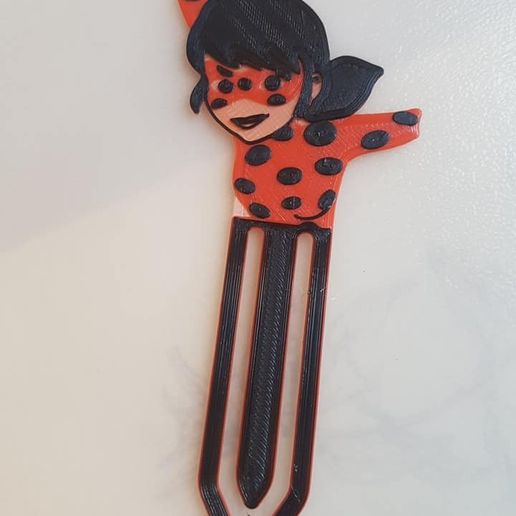 Fichier STL MARQUE PAGE MIRACULOUS LADYBUG 📄 ・Modèle à télécharger et à ...
