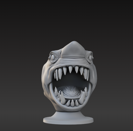😡 3D Printable Angry Shark Bust – Fierce Shark Head Model for 3D ...