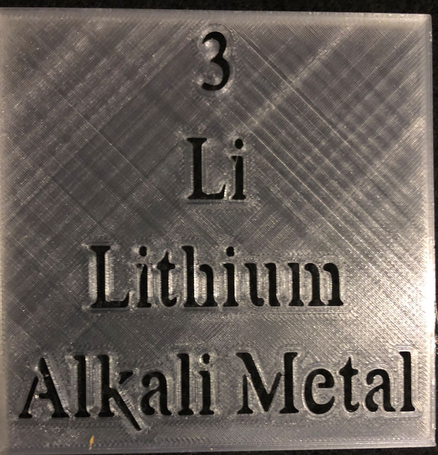 STL file Tile Stencil - Periodic table - Element - 3 Li Lithium・3D ...