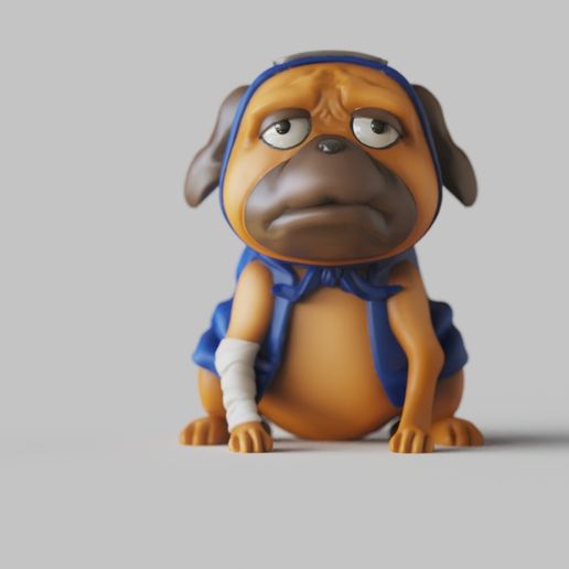 🥷 Pakkun-Dog-Naruto -火影忍者-Fanart・ STL File for ・Cults