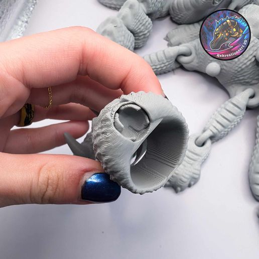 🐉 Flexi Dragon Finger Arm Puppet・ STL File for 3D printing・Cults