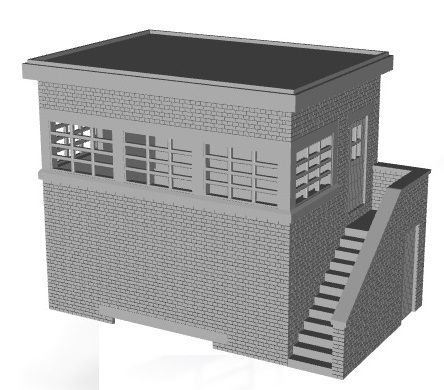 📦 LMS ARP Signal Box Right hand brick stairs 1/76 scale・ 3D File for 3D ...
