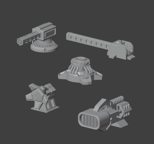 🔫 Gaslands High Tech Weapons Two Set STL Files – Futuristic 1:64 Scale ...
