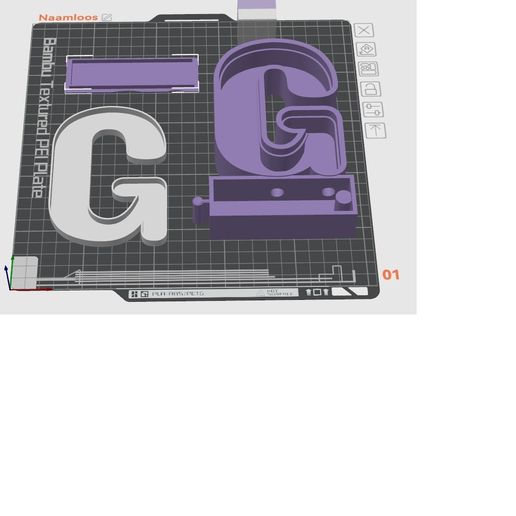 STEP file Linkable 3D letters alphabet ( G ) 🪞 ・3D printing idea to ...