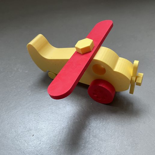 3D printing Toy Plane assembled by bolts and nuts • made with Bambu lab ...