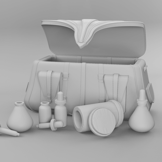 🎃 Alchemy bag with meds - Herbalist's satchel -apothecary bag #4・ 3D ...