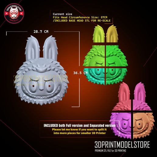 👹 Labubu The Monster - Anime, Game, Cosplay Mask, Props - Free STL ...