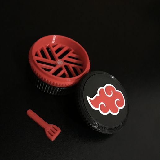 👽 Grinder 3 parts ''NARUTO AKATSUKI''・ STL File for ・Cults