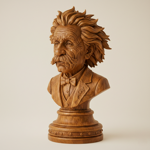 ♟️ Albert Einstein Chess Piece・ STL File for 3D printing・Cults