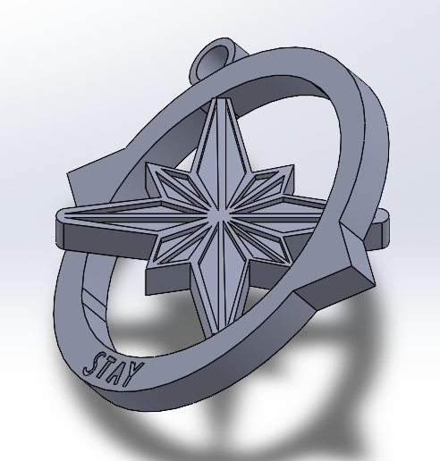 🧭 SKZ key-ring compass with turn・Free STL File for 3D printing・Cults