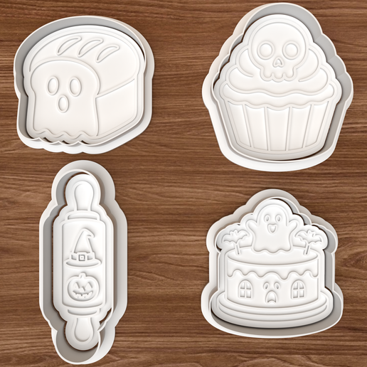 🎃 Halloween Bakery Cookie Cutter Set・ 3D File for 3D printing・Cults