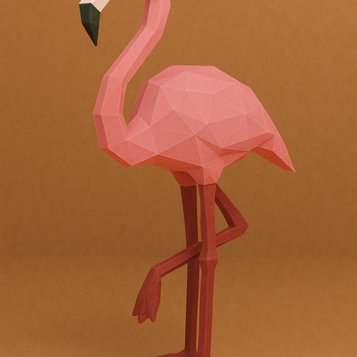 🦩 Low Poly Flamingo 3D Model – STL File for 3D Printing・ STL File for ...