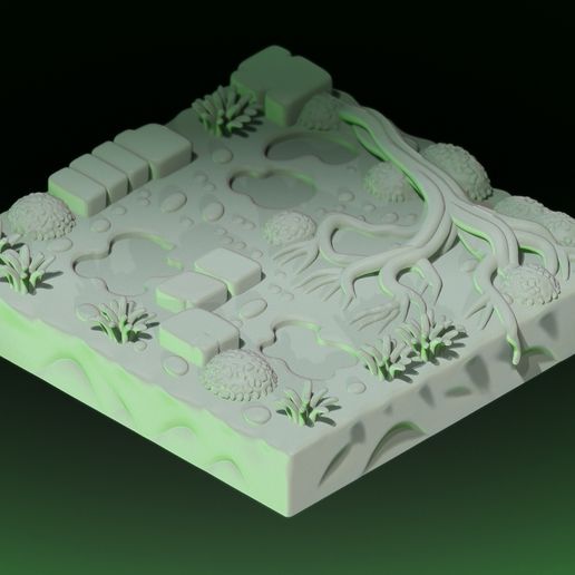 🎲 Bog Bastion - Swamp Dungeon Tile - 005 – Modular 3D Printable Terrain ...