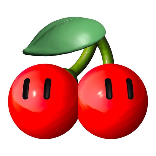 🍒 Double Cherry 3D-Druck Modell - Mario Power-Up Display Stück ...