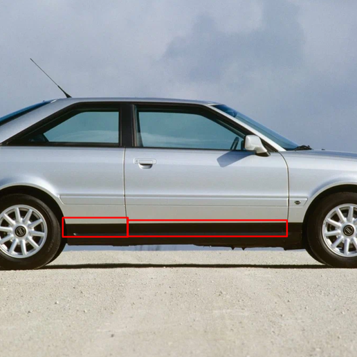 🚗 Audi A4 B3 Coupé garniture inférieure de porte et d'aile arrière ...