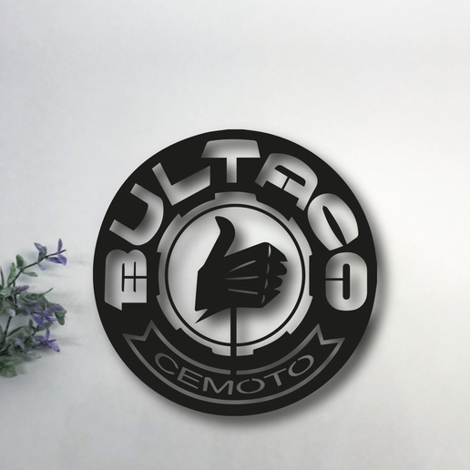 Fichier STL BULTACO LOGO MOTO WALL ART 2D WALL 🎨 (OBJ et DXF)・Design ...