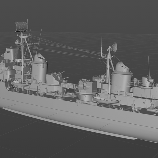 🚢 Destructor francés "Kleber" Material del modelo 3D・Archivo OBJ para ...