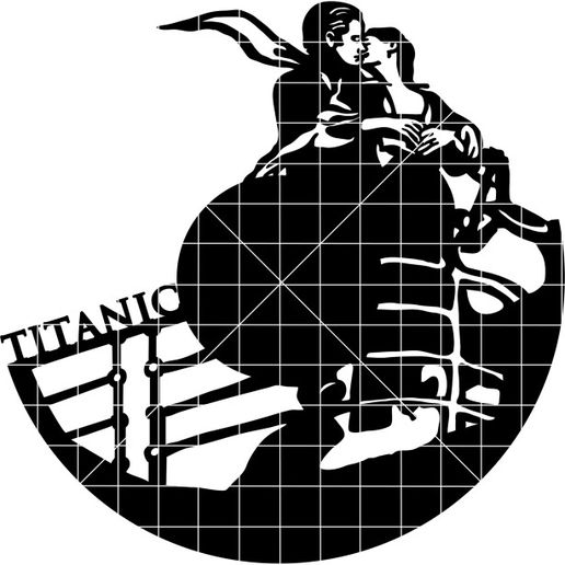 ⏺️ Titanic for laser cutting on vinyl record DXF file・ DXF File for CNC ...