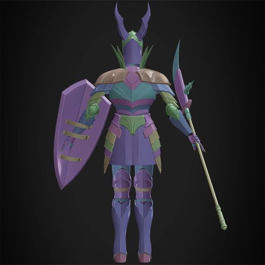 Archivo 3D Dark Souls Black Knight Full Armor Halberd and Shield for ...