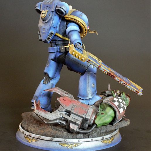 STL file Ultramarine vs Ork (Space Marine) 🛰 ・3D printable model to ...