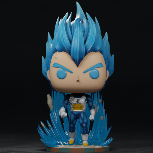 STL file Vegeta Royal Blue Funko Pop Custom (Dragon Ball) 🐉 ・Model to ...