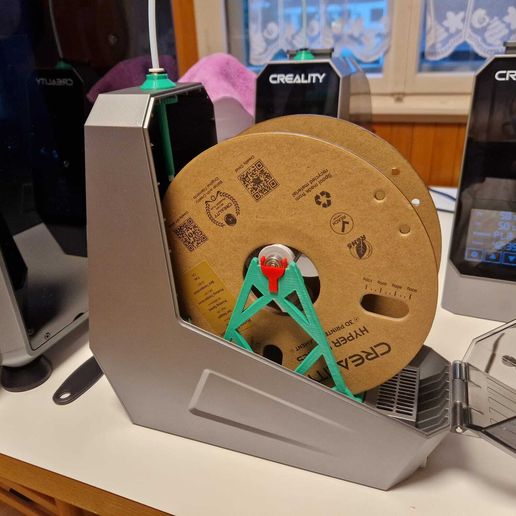 Dryer Roller Spool Holder plus output bowden guide for Creality Pi・ STL ...