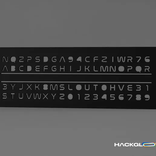🖼️ Secret Message Stencil (Simple cypher)・Free 3D File for ・Cults