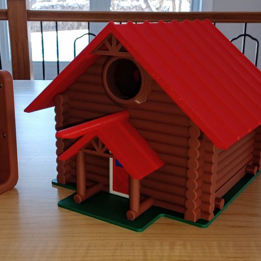 🐦 Bird House log cabin・ STL File for 3D printing・Cults