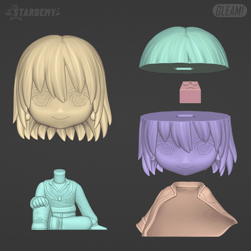 🏰 Howl Moving Castle Chibi Easy to Print Nendoroid Style・ 3D File for ...