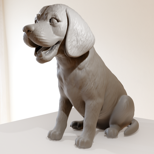 STL file beagle sitting smiling stl 🐕 ・3D printer design to download・Cults