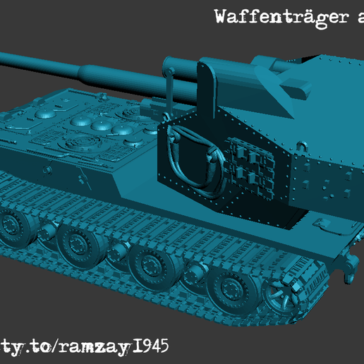 🪖 Waffentrager E-100 1:100・ STL File for 3D printing・Cults