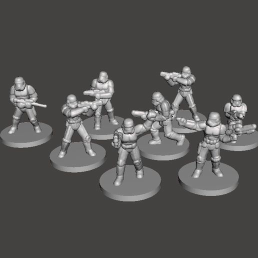 🫡 6MM SCALE SW STORMTROOPERS SET MINIATURE MODELS FOR SCIFI GAMES EPIC ...