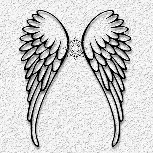 STL file angel wings wall decor christmas angels wall art 👼 ・3D ...
