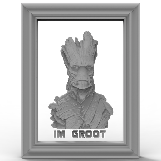 3D file 3D Model STL File for CNC Router/Laser & 3D Printer Groot Model ...