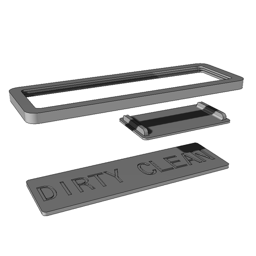 🧲 Dishwasher Magnets Dish Clean Dirty Indicator Sticker・ STL File for ...