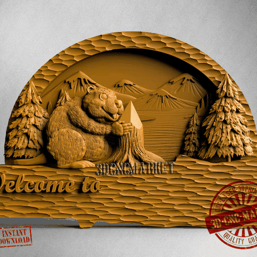 STL file Welcome Beaver STL, Welcome Beaver 3d figure, stl, 3d printer ...