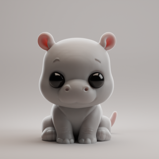 🦛 Cute Hippo・Free STL File for 3D printing・Cults