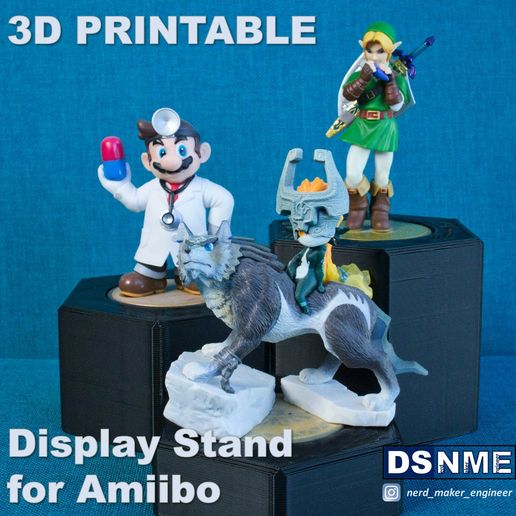 🦑 3D-printable Amiibo Display Stands・ STL File for 3D printing・Cults