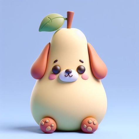 STL file Pear Dog 🍐 ・Template to download and 3D print・Cults
