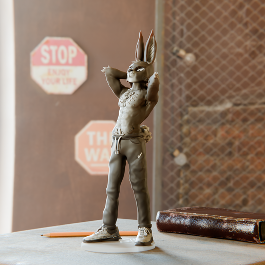 Free 3D file FREE-Bunny Furry- STL Figurine- 3D- Anime 🗿 ・3D print ...
