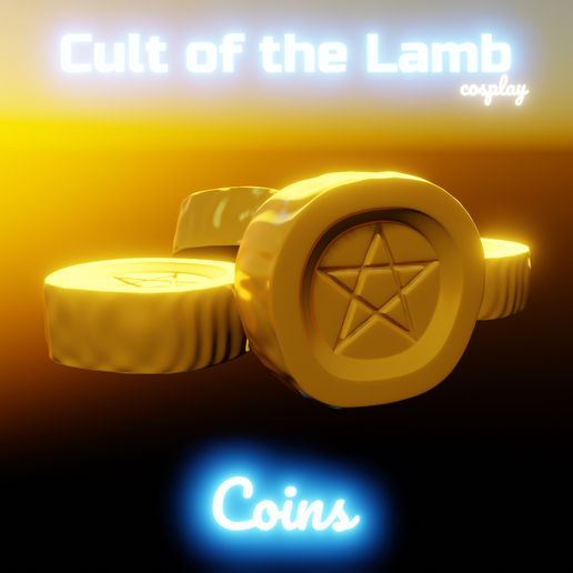 🪙 Gold Coin - Cult of the Lamb・ STL File for 3D printing・Cults