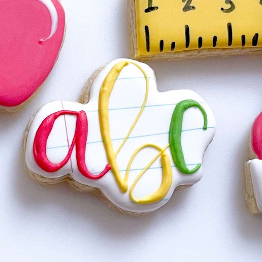 🔙 4 tailles - ABC script Back to School Teacher Cookie Cutter - Bords ...