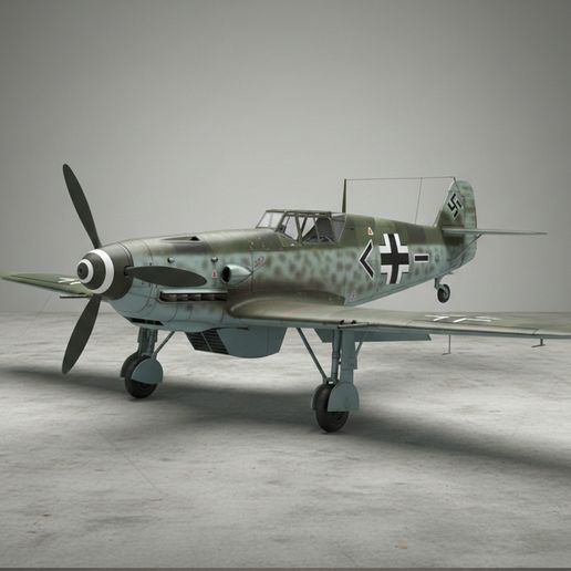 🪖 Messerschmitt Bf 109 G-6 - WWII Luftwaffe Fighter - Hoch-Detail 3D ...
