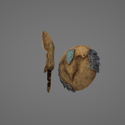 STL file MONSTER HUNTER WORLD BONE 1 SWORD AND SHIELD 👹 (OBJ)・3D ...