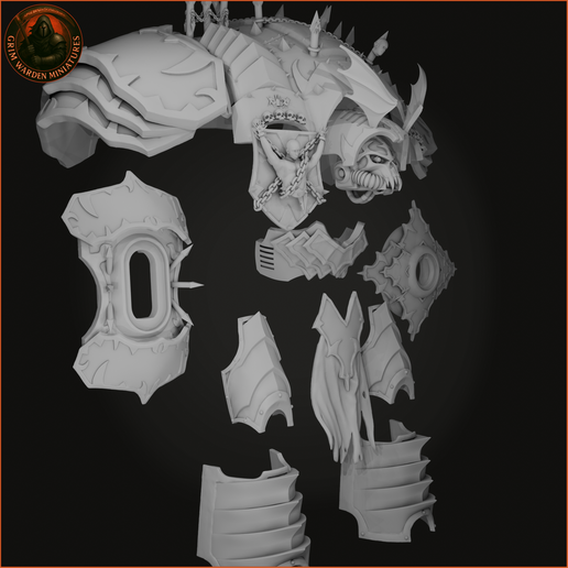 🤖 Nocturnal Counts Medium Mech Armor・ 3D File for 3D printing・Cults