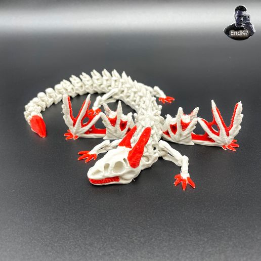 💀 Big Skeleton Dragon - Winged - Articulated - Flexi - Print in Place ...