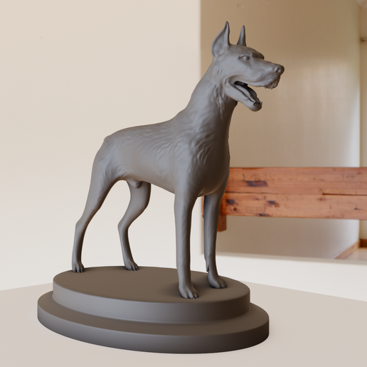 STL file doberman barking stl 🐕 ・3D printer design to download・Cults