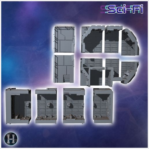 🔮 Futuristic complex with multiple interconnected structures and ...