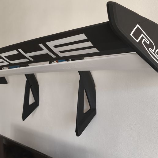 🪶 Porsche 911 GT3 RS - Wing Replica - Full-Size Wall Decor V2・ STL File ...