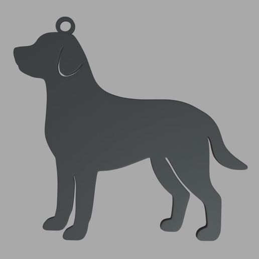 🐕 Labrador Retriever Dog Key Ring // Design 01・ STL File for 3D ...